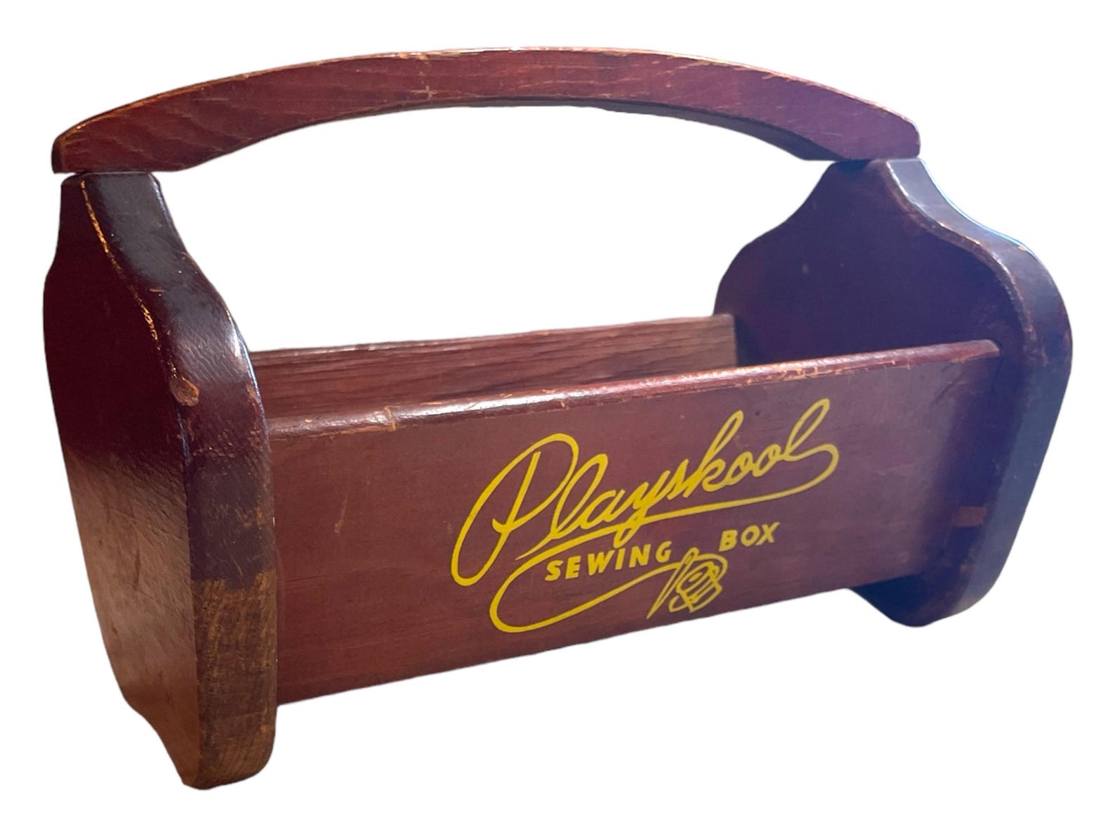 Vintage Playskool Sewing Box Great Graphics Spool, Needle, Thread ...