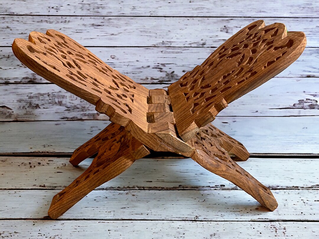 Gorgeous Wood Collapsible Book Stand Recipe Book, Bible, - Etsy