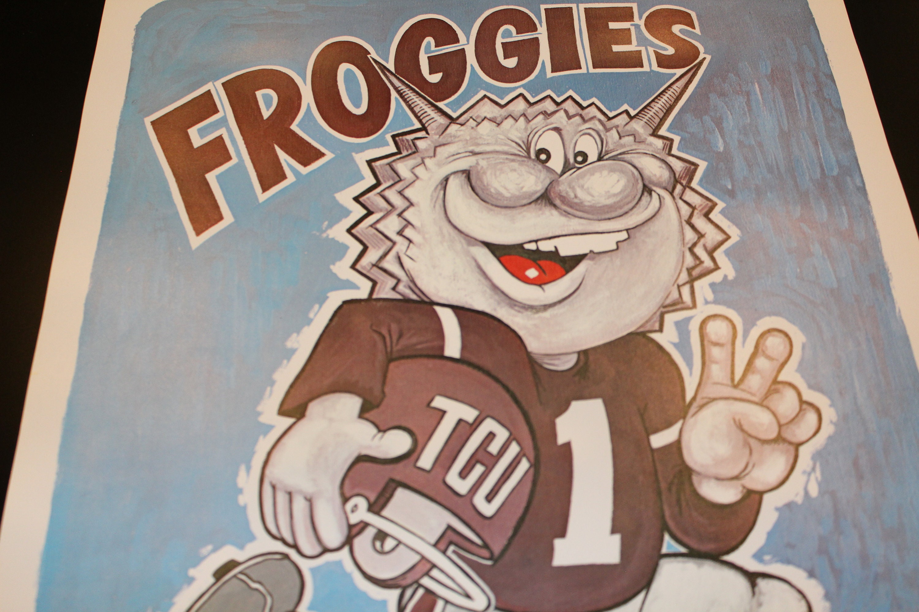 TCU Horned Toad 1972 Dirk West Print/ UT A&M SMU Baylor | Etsy