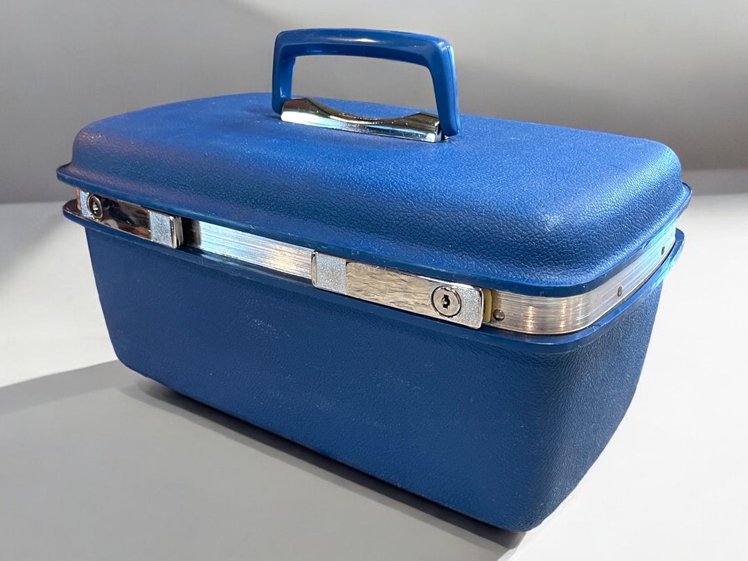 Vintage Samsonite Saturn 400 Blue Train Makeup Case Retro Suitcase ...