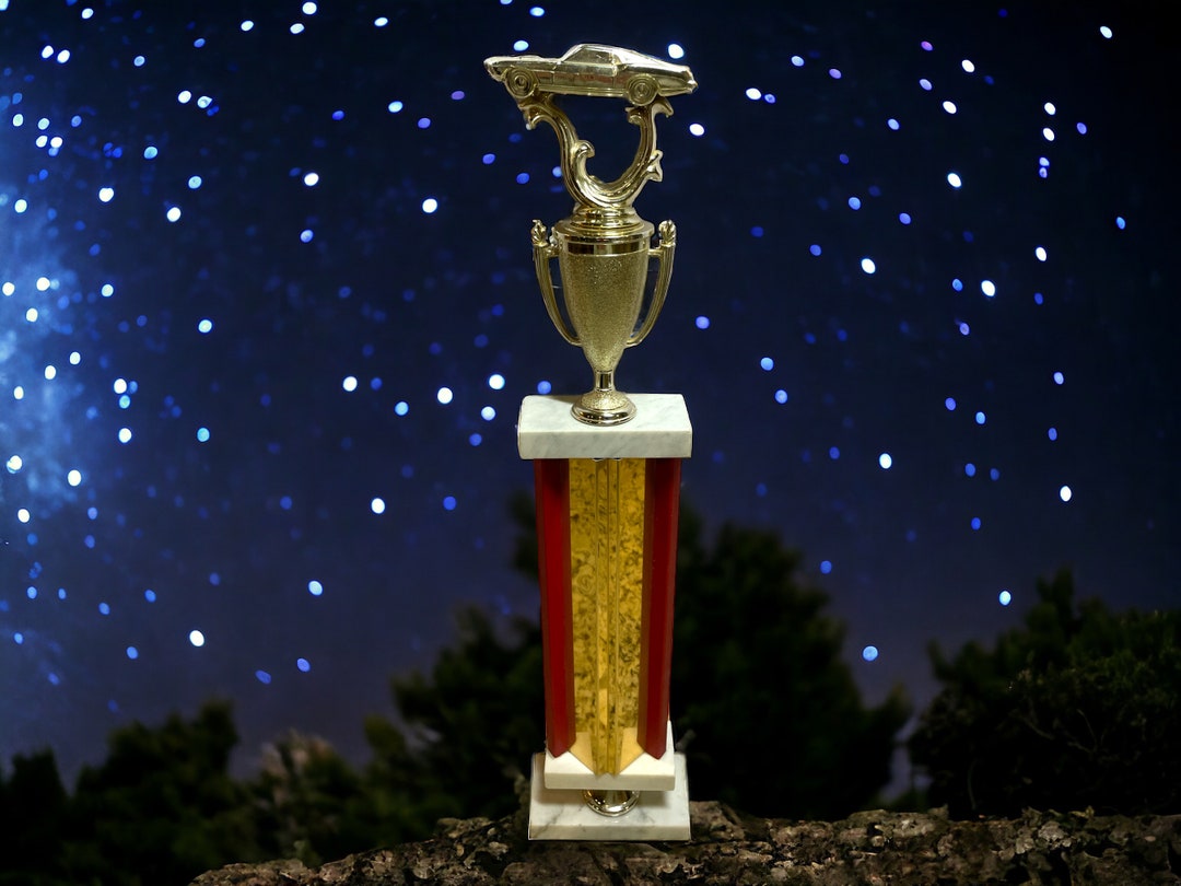 Large Vintage Muscle Car Trophy Ford Mustang Fastback, Retro, Award ...