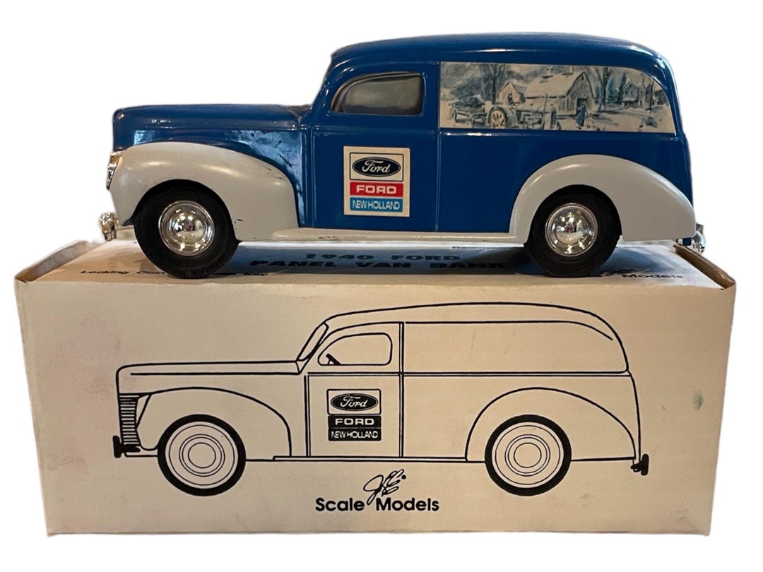 1940 Ertl Panel Van Bank -new Holland Ford Christmas Vintage Replica ...