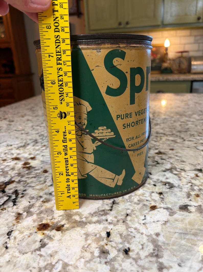 1930s - 40s Spry Pire Vegetable Shortening 6 Pound Pail With Lid and ...