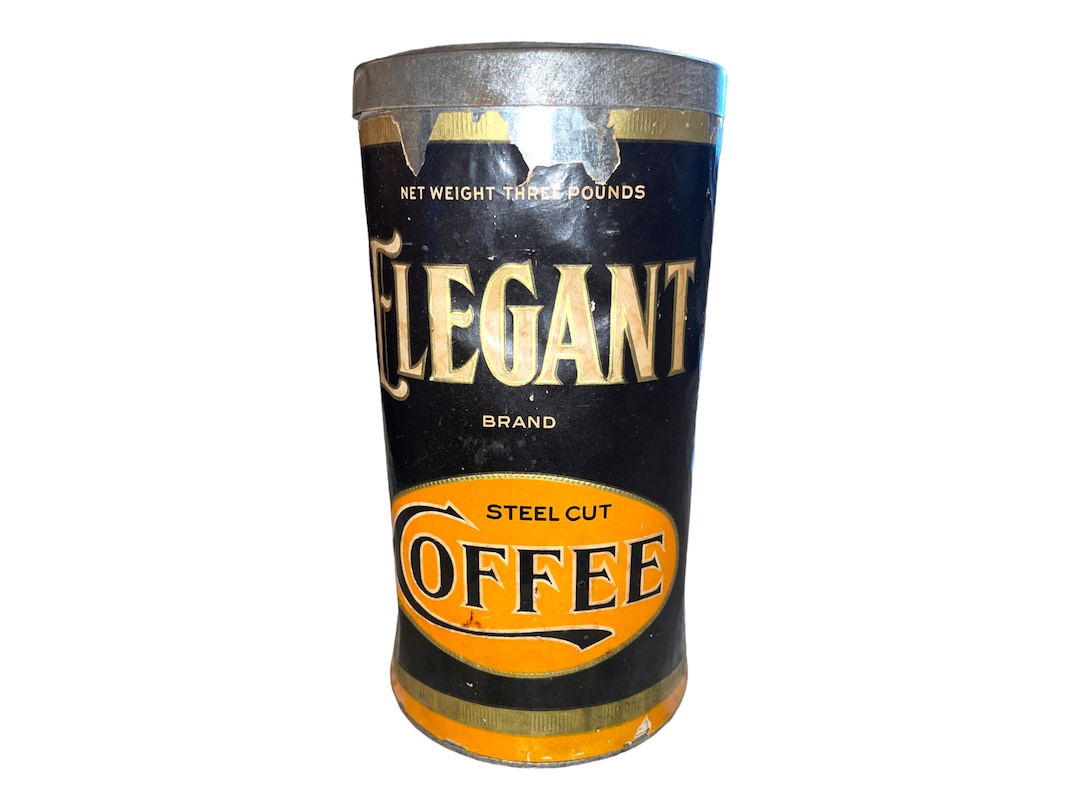 Rare Elegant Steel Cut Coffee Can Roasted and Packed by Dal-tex Coffee ...