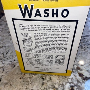 Washo Granulated Soap Unopened - Marvelous for Fresh, Clean Clothes and ...