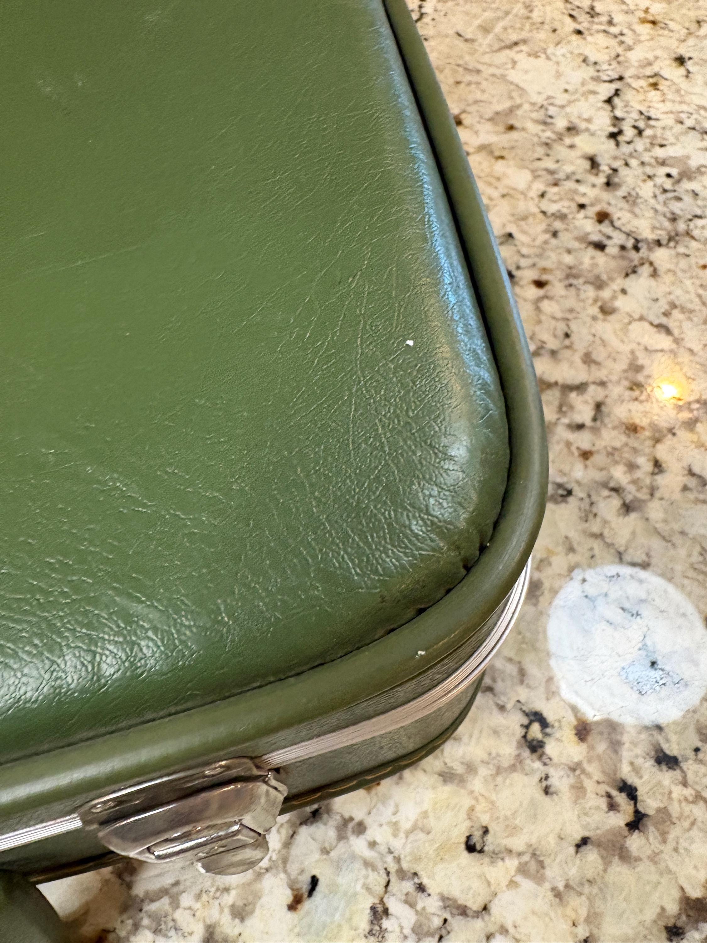 Vintage Avocado Green Small Suitcase - Etsy