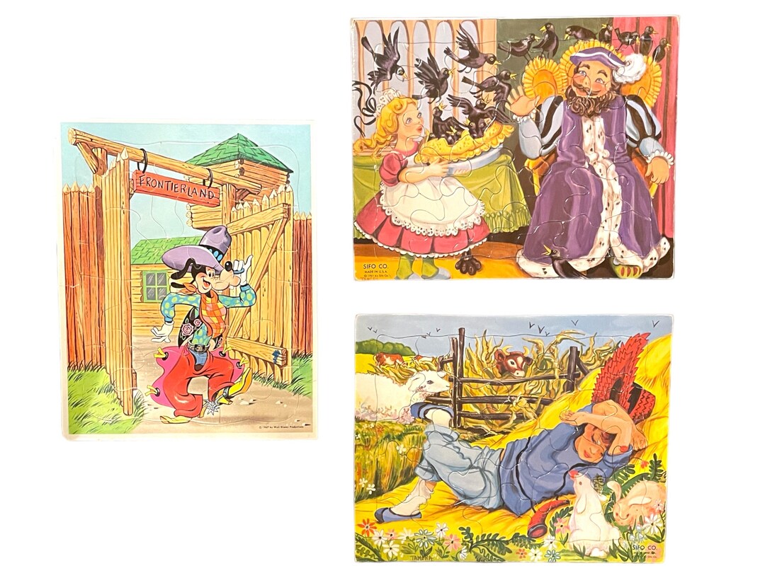 Set of 3 disney Goofy Little Boy Blue Sing a Song of - Etsy