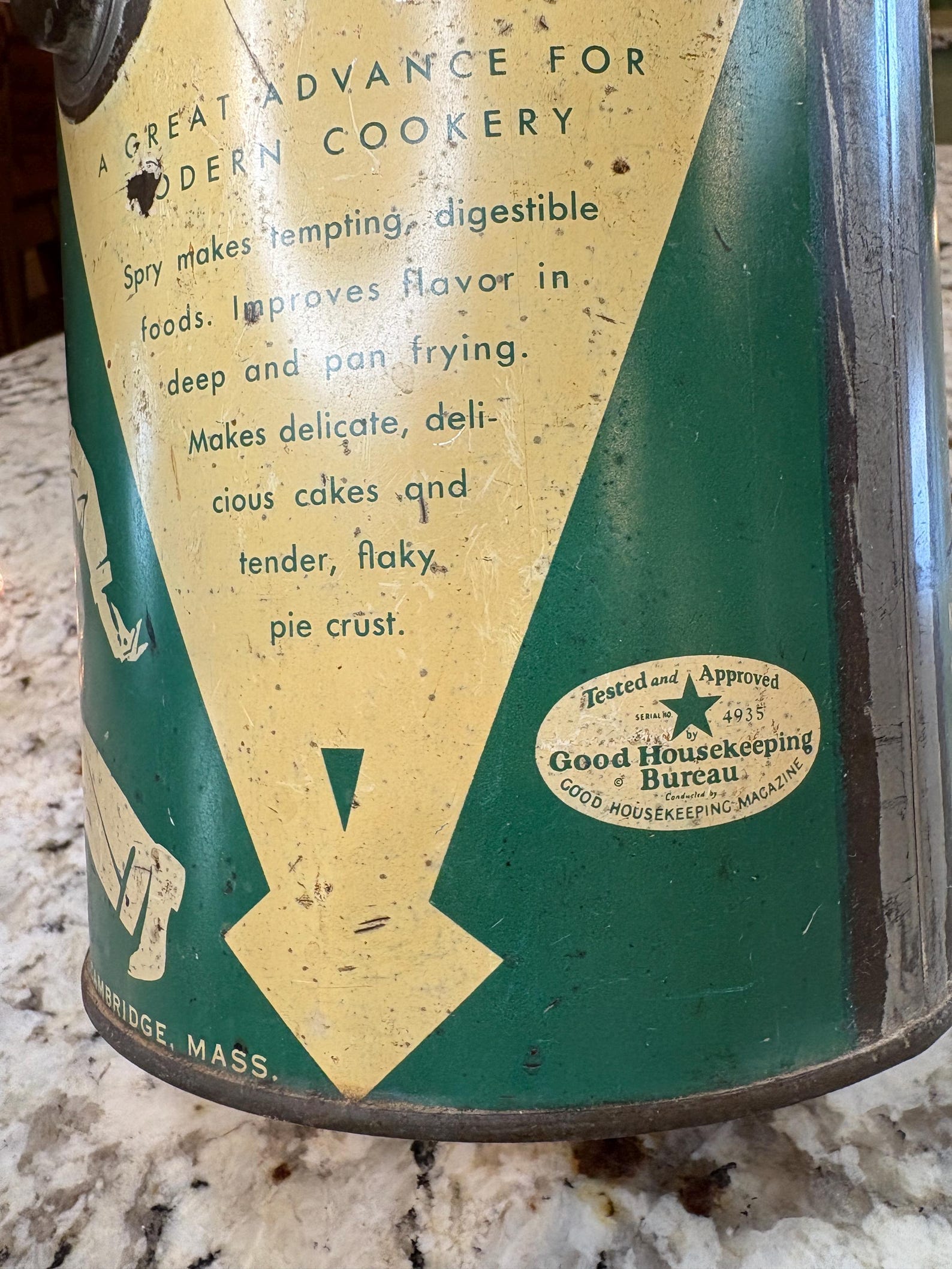 1930s - 40s Spry Pire Vegetable Shortening 6 Pound Pail With Lid and ...