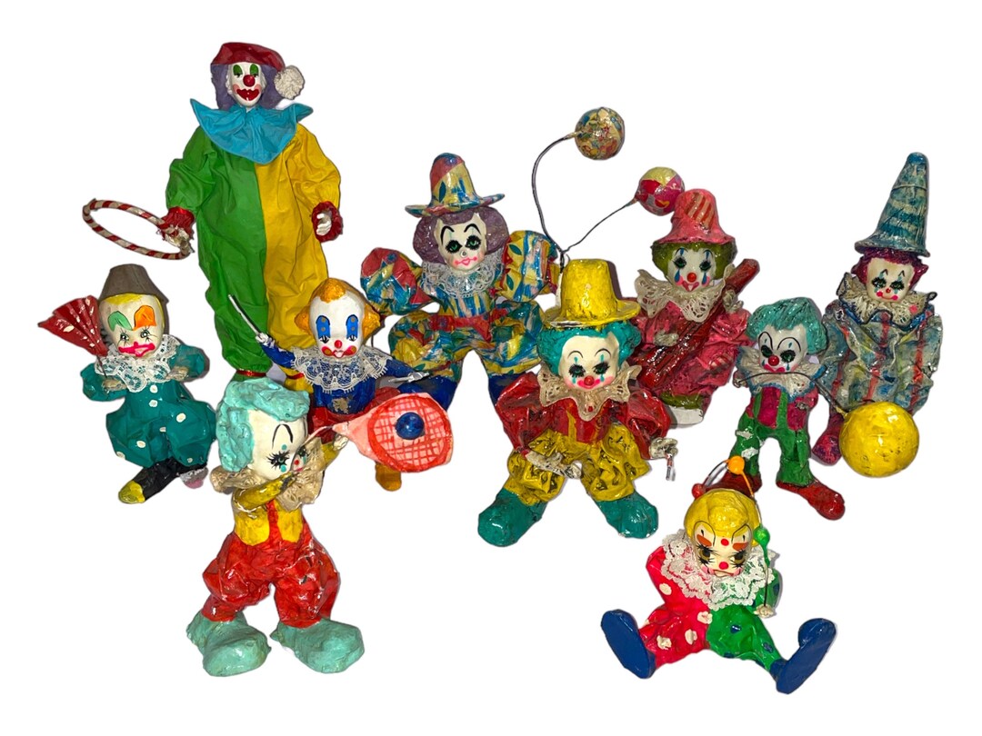 Paper Machet Clown Collection 1987 Clothtique, Possible Dreams Ltd ...