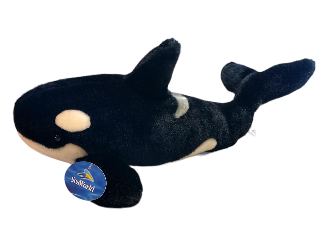 Vintage 15” Seaworld Killer Whale Orca Shamu Plushie Stuffed Animal ...