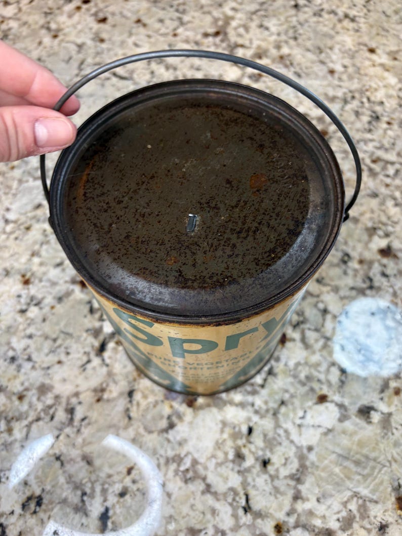 1930s - 40s Spry Pire Vegetable Shortening 6 Pound Pail With Lid and ...