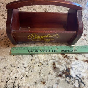 Vintage Playskool Sewing Box Great Graphics Spool, Needle, Thread ...