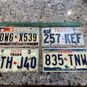 Choice of 4 Texas Lonestar State License Plates, Truck, Oil Well ...