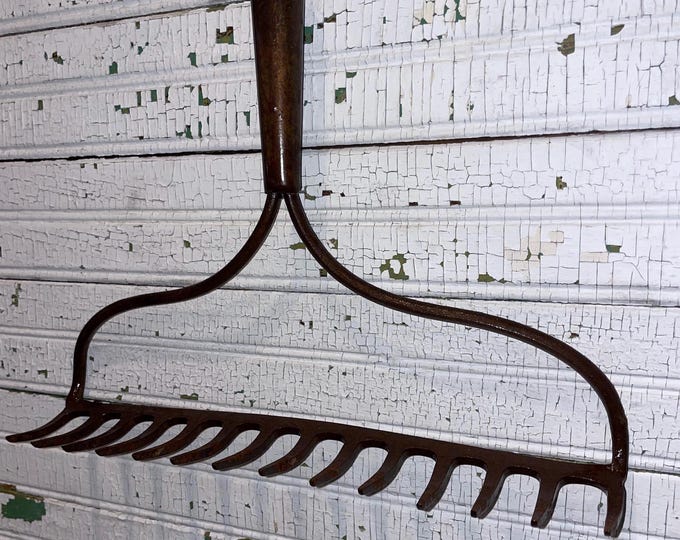 Rusty Farmhouse Rake Heads - Choice - Storage, Key Holder, Wine Glass ...