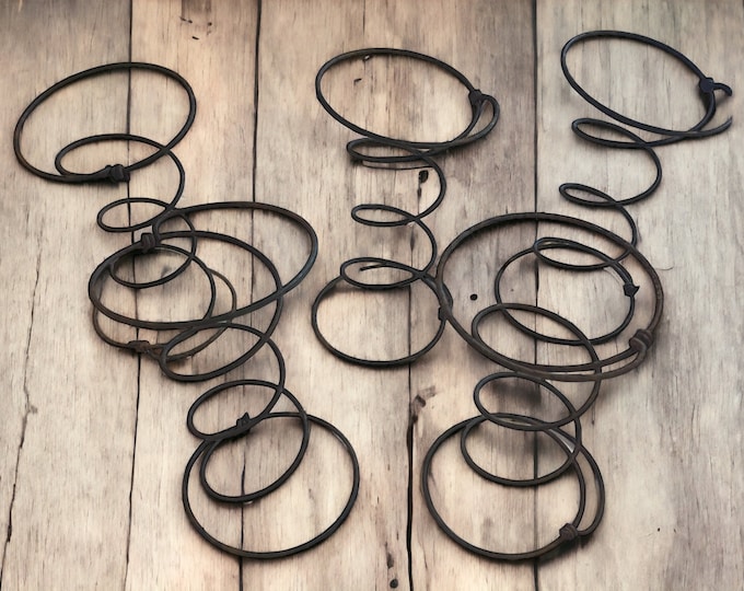 Set of 5 Perfectly Rusty Vintage Bed Springs Crafting, Vase, Christmas ...