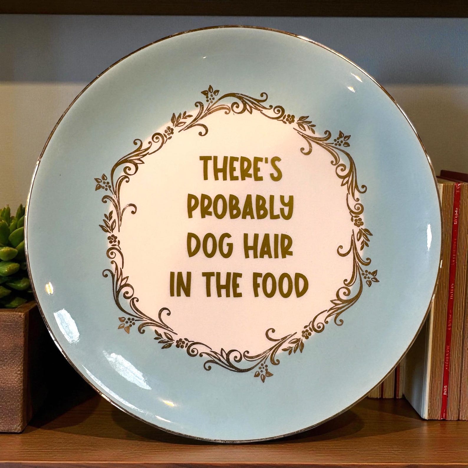 Cheeky China Snarky Plate “ There’s Probably Dog Hair in the Food ...