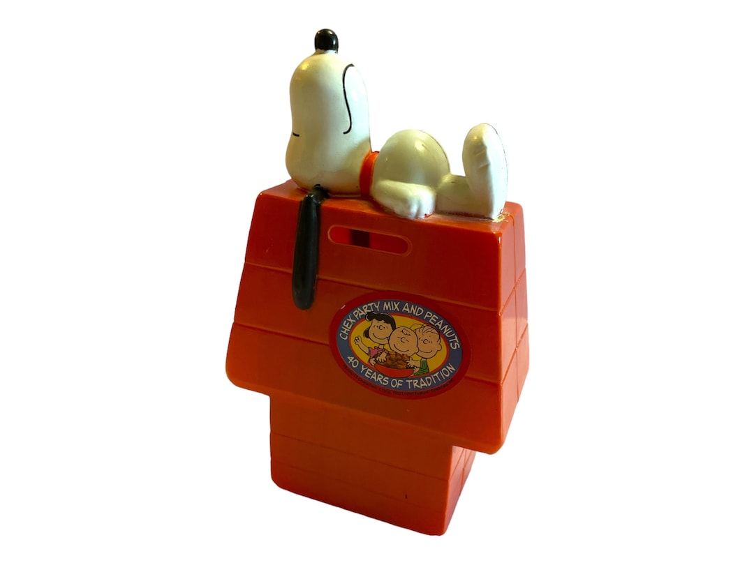 Chex Party Mix and Peanuts 1966 40 Years of Tradition Snoopy on Doghouse Bank - Etsy