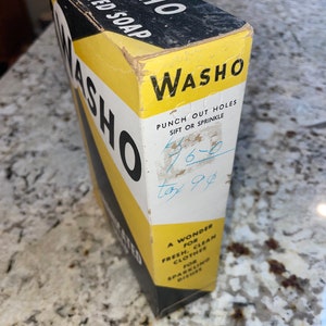 Washo Granulated Soap Unopened - Marvelous for Fresh, Clean Clothes and ...