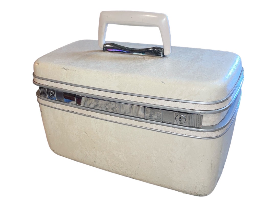 Vintage Almond Samsonite Silhouette Train Case - Retro Suitcase, Make ...