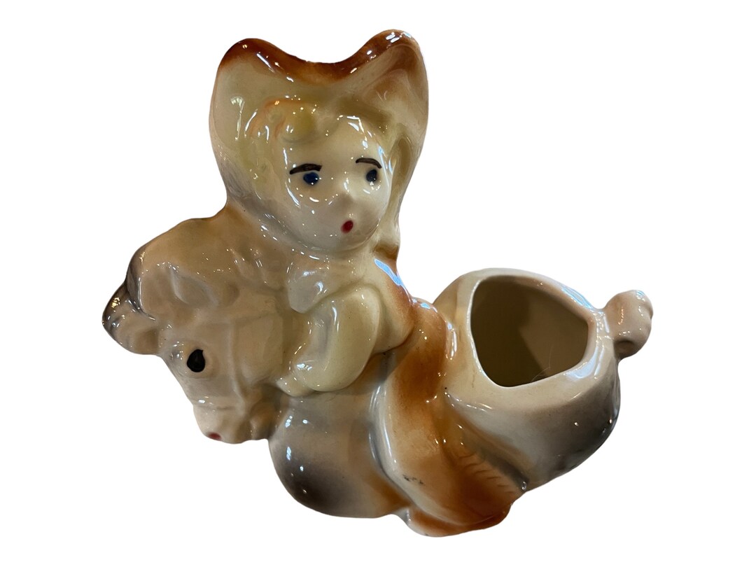 Vintage Cowgirl on Horse Planter Elsa Ceramic Planter Pottery Cowgirl ...