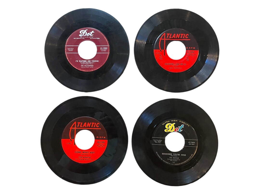 Lot of 4 1950s Dot & Atlantic Records 45s - Clyde Mcphatter 45-1185 ...