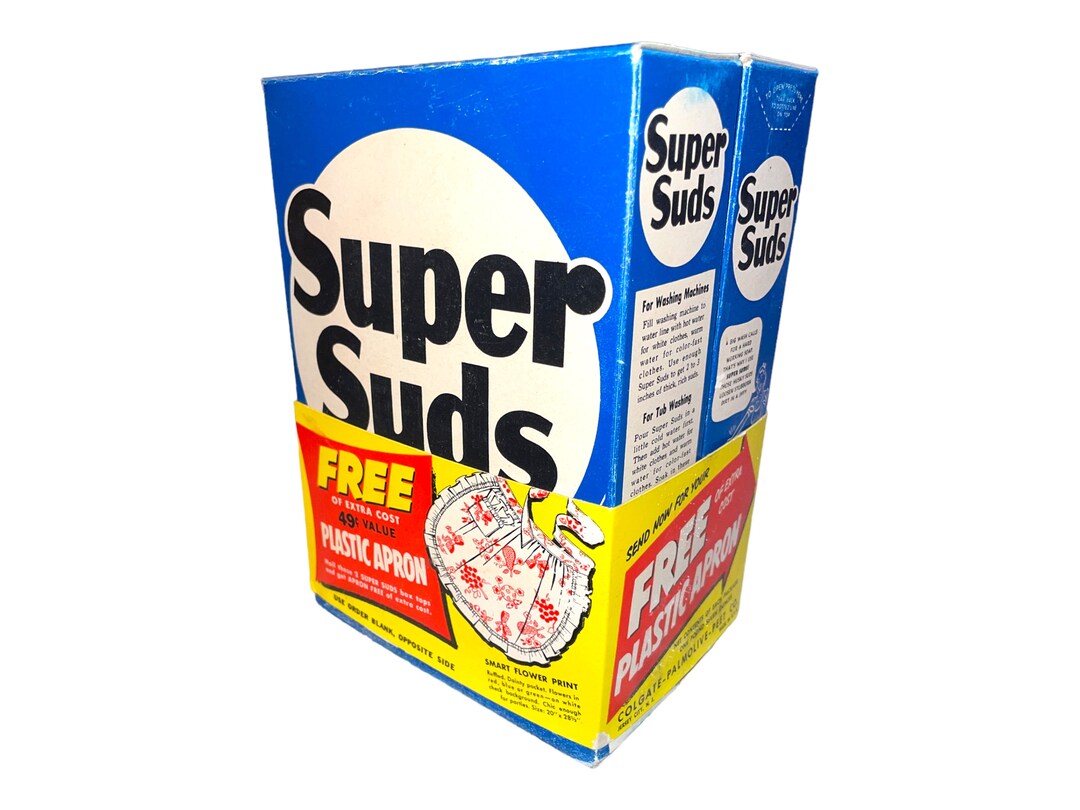 1950s Super Suds Detergent Set of Two Unopened Boxes With Free Apron ...