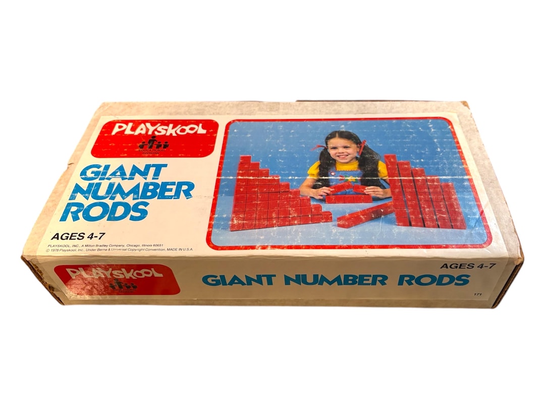 1978 Playskool Giant Number Rods Education Division - Math ...
