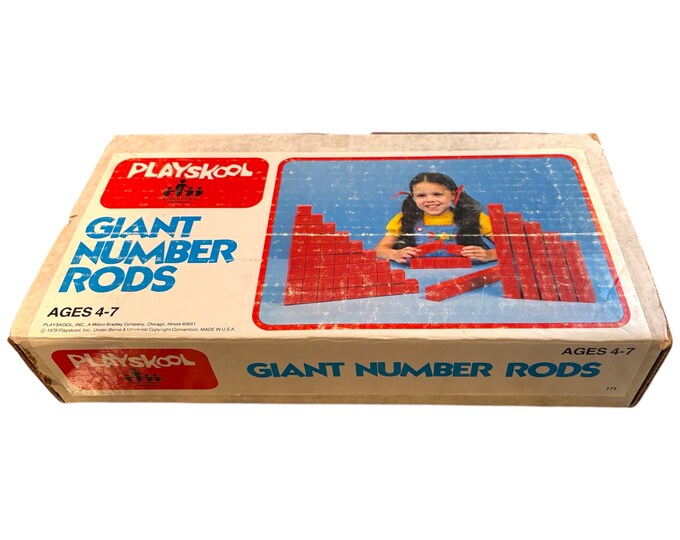 1978 Playskool Giant Number Rods Education Division - Math ...