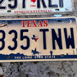 Choice of 4 Texas Lonestar State License Plates, Truck, Oil Well ...