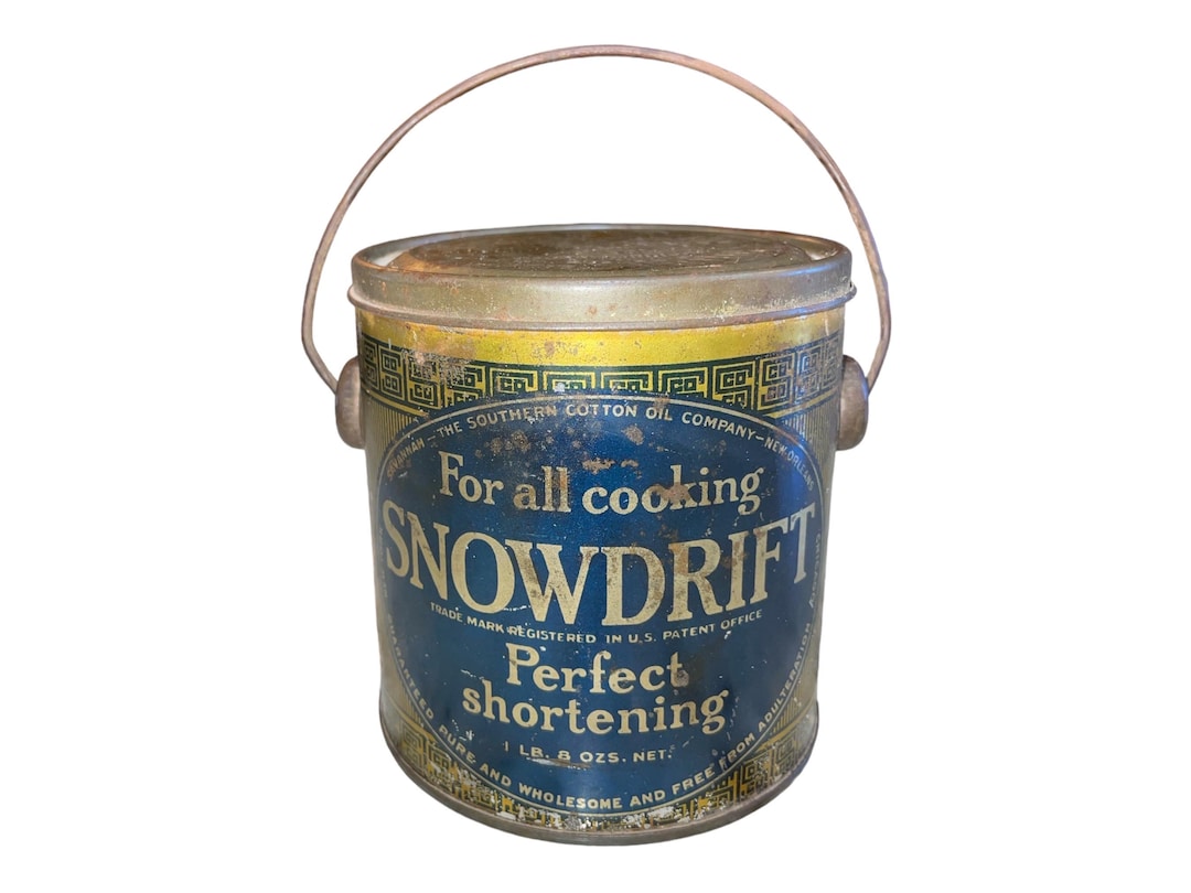 Early Diminutive Snowdrift Perfect Shortening Tin Pail - Savannah the ...