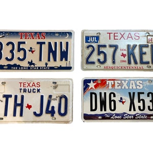Choice of 4 Texas Lonestar State License Plates, Truck, Oil Well ...
