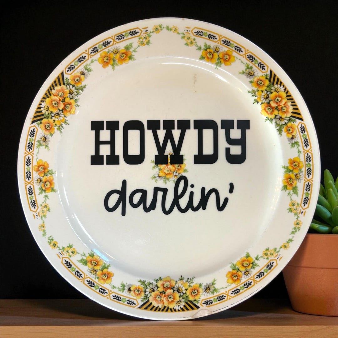 Antique Plate “howdy Darlin’,” Cheeky China Vintage Dish, Edwin M ...