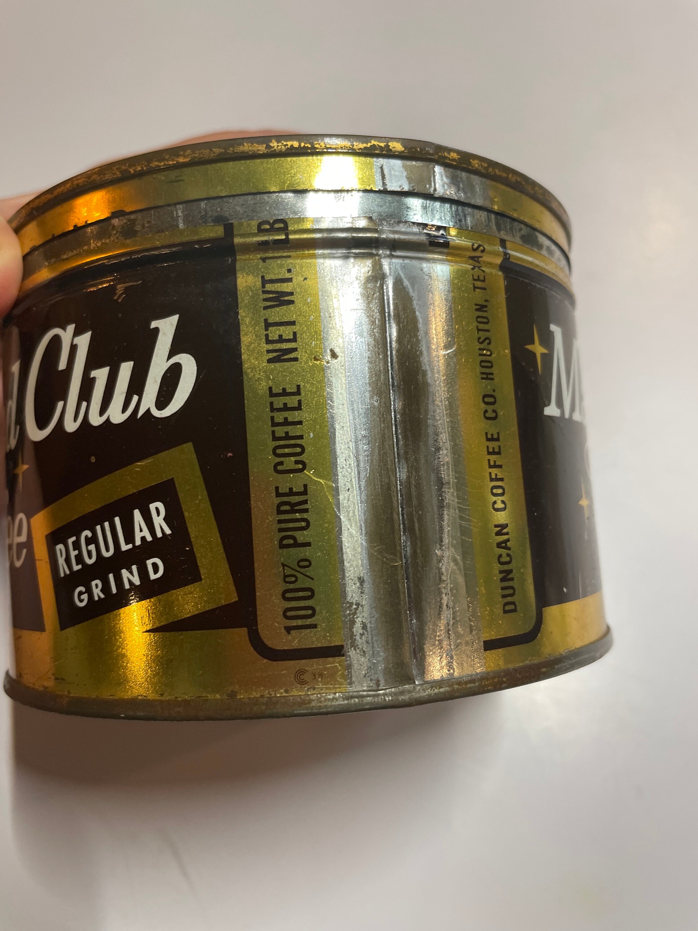 Maryland Club Coffee Tin Can - One Pound, Duncan Coffee Co, Houston ...