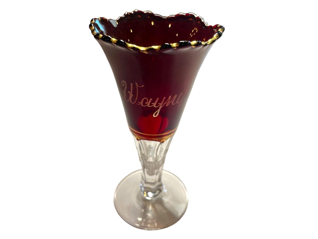 Antique Vintage Ruby Red Souvenir Wayne, Nebraska Neb Advertising ...