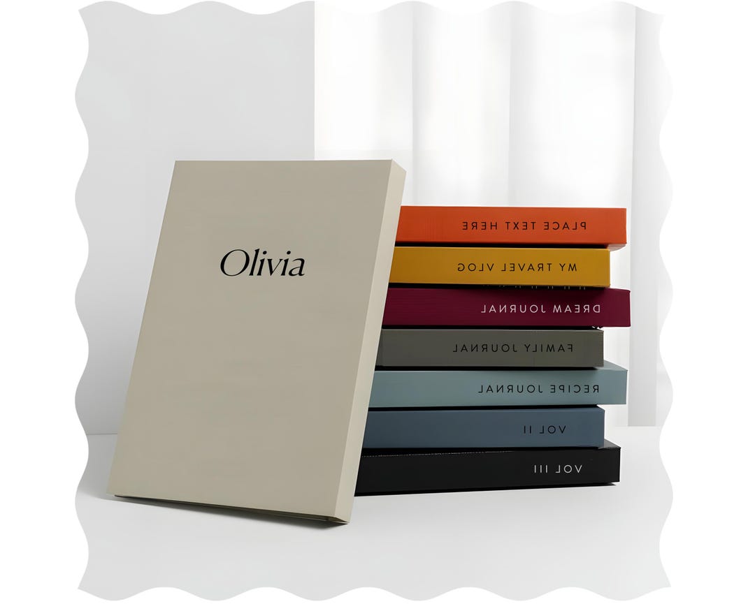 Minimalist Personalized Journal Notebook, Custom Hardcover Journal ...