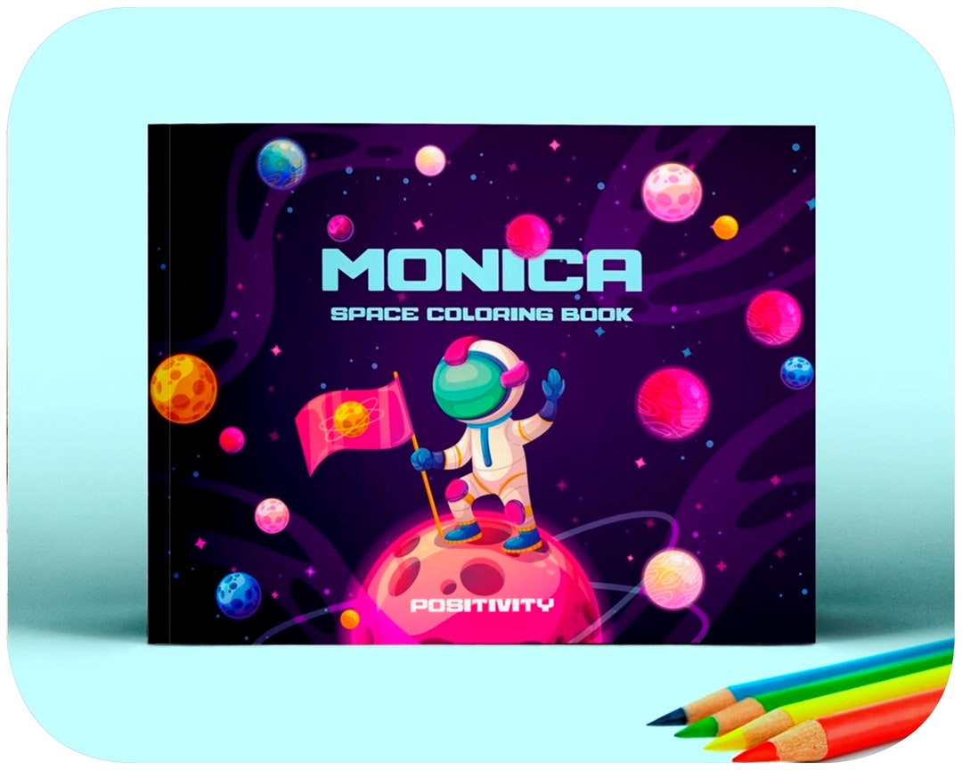 Personalized "space Coloring Children's Book" - Etsy