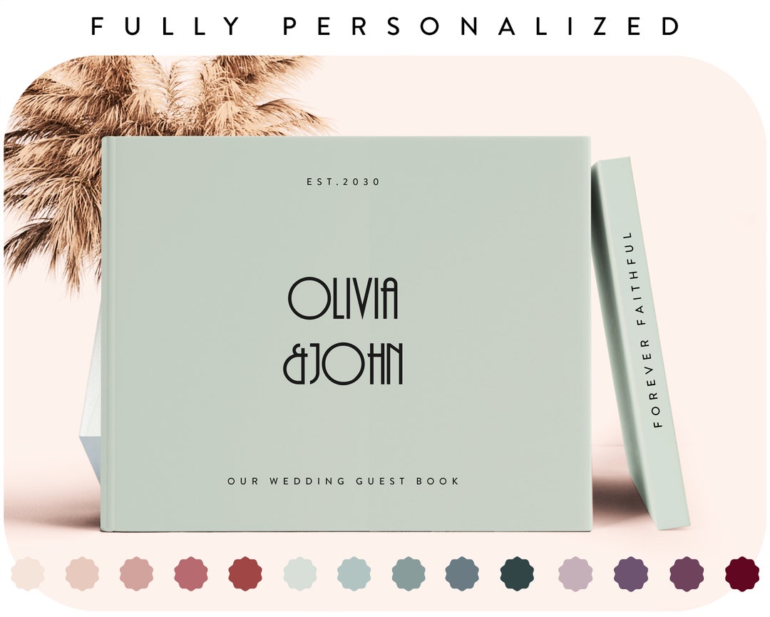 Personalized Wedding Guest Ledger, Custom Bridal Memory Log, Handmade ...