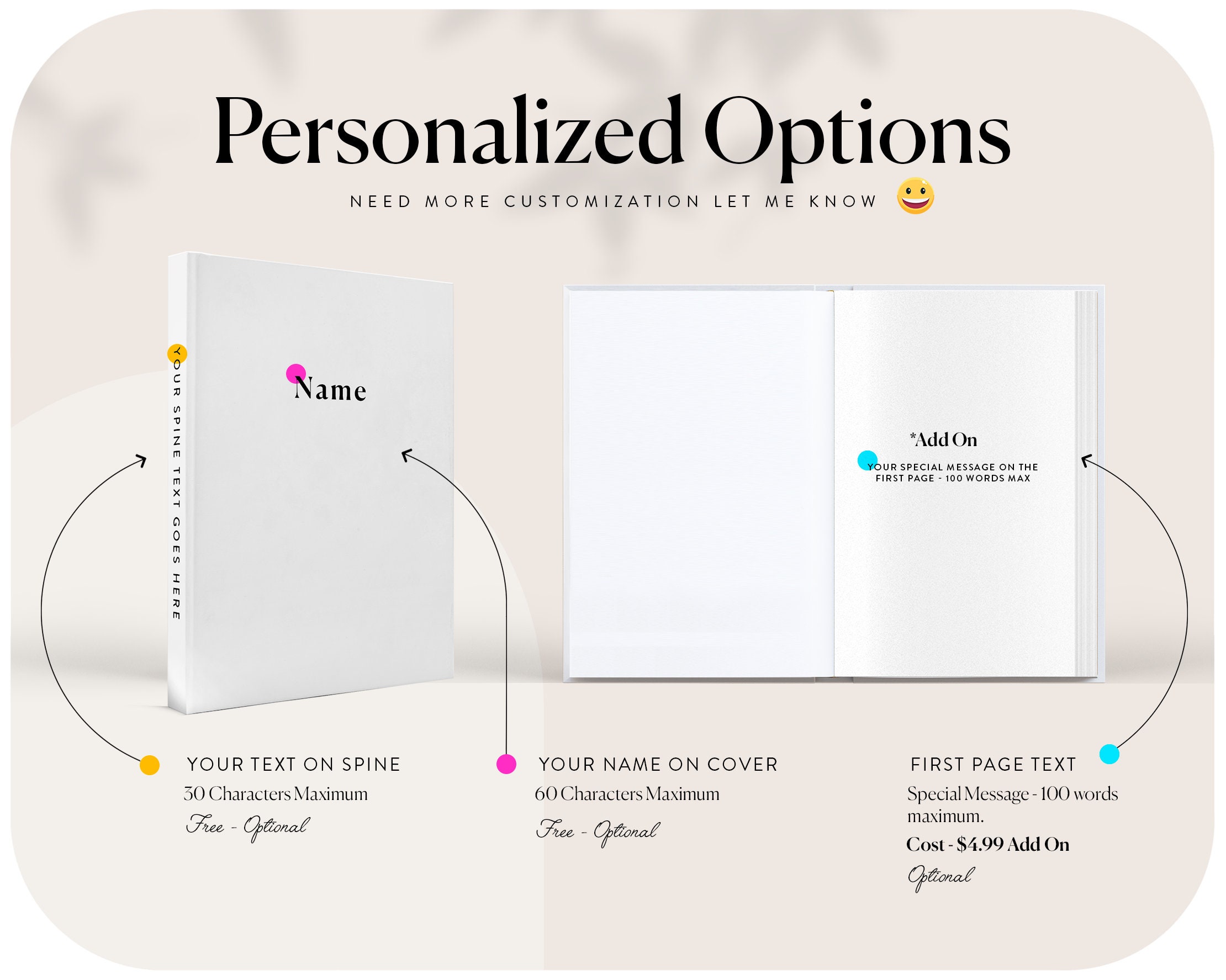 Personalise Notebook Personalize Notebook Personalised - Etsy