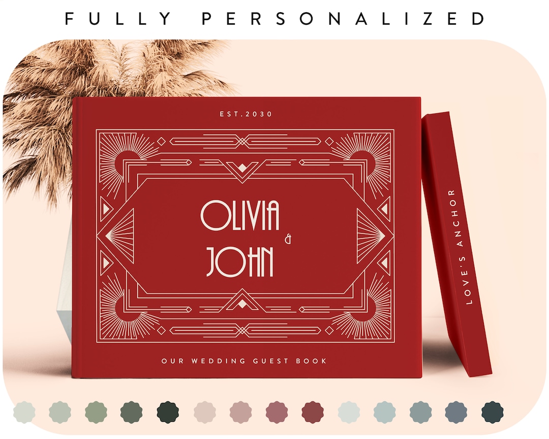 Personalized Bridal Autograph Ledger, Custom Wedding Memory Book ...