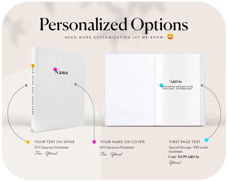 Personalised Notebook Notebook Personalised Bullet Journal - Etsy