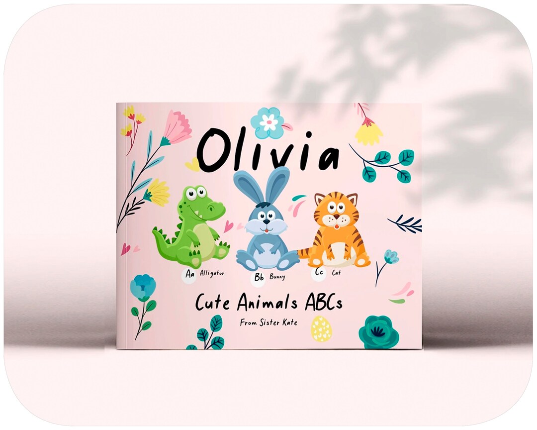 Personalized Cute ABC Animal Book - Etsy