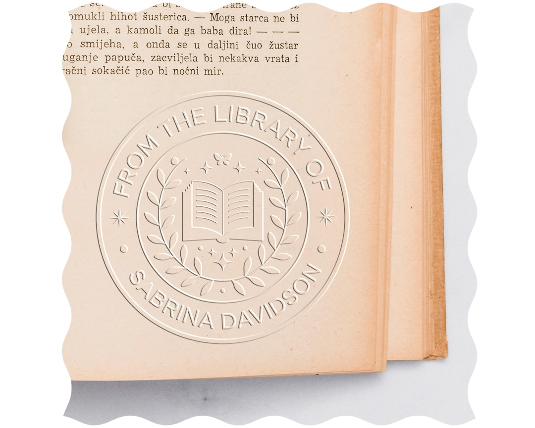 Custom Book Embosser: Personalized Ex Libris Stamp, Library Gift - Etsy