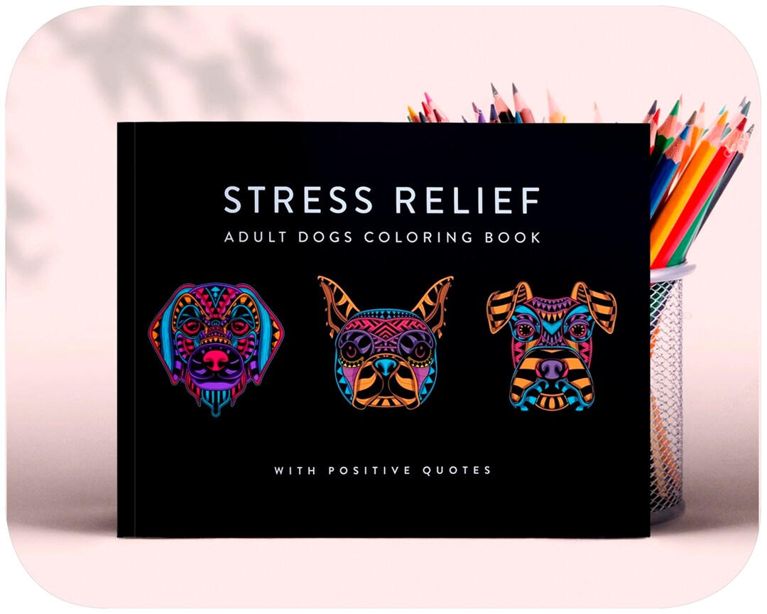 Stress Relief Coloring Book With Positive Quotes - Etsy