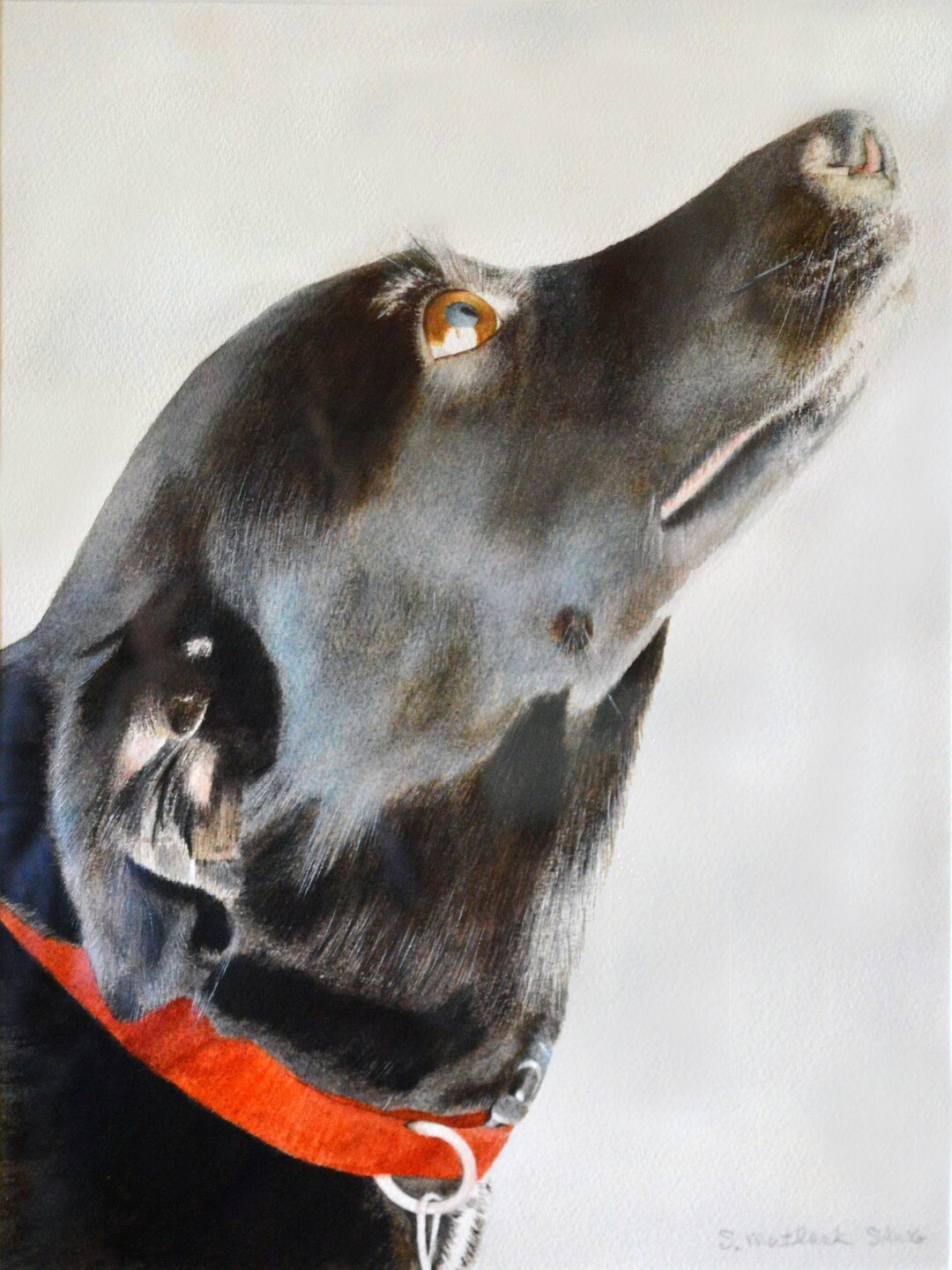 Digital Image Black Lab Watercolor Painting - Etsy