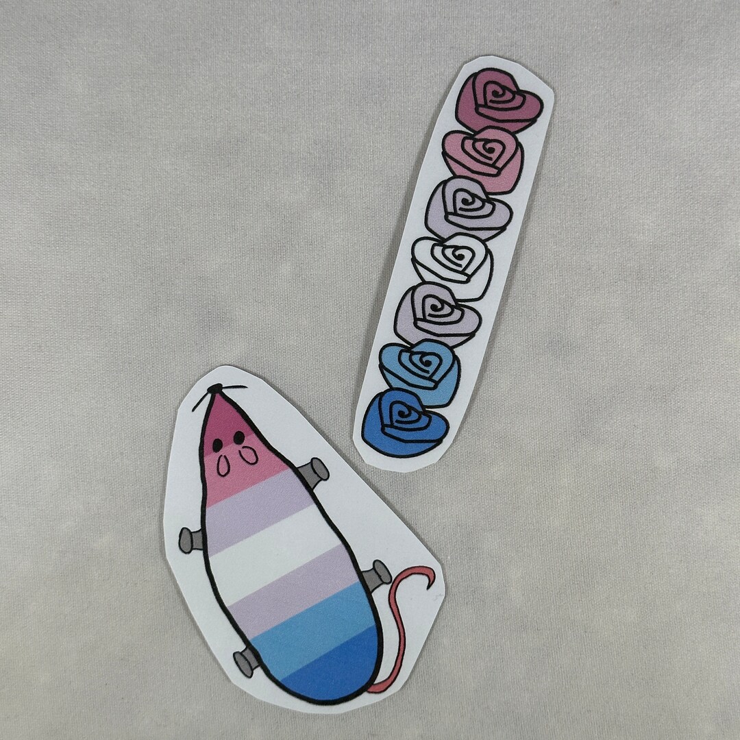Bigender Stickers - Rainbow Loom Bracelets - Pride Month - Gay Pride ...