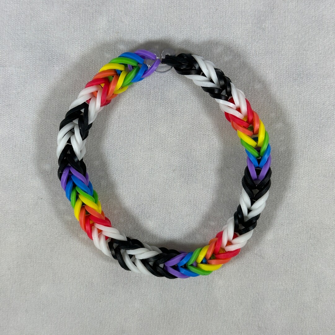Straight Ally Bracelets - Rainbow Loom Bracelets - Pride Month - Gay ...