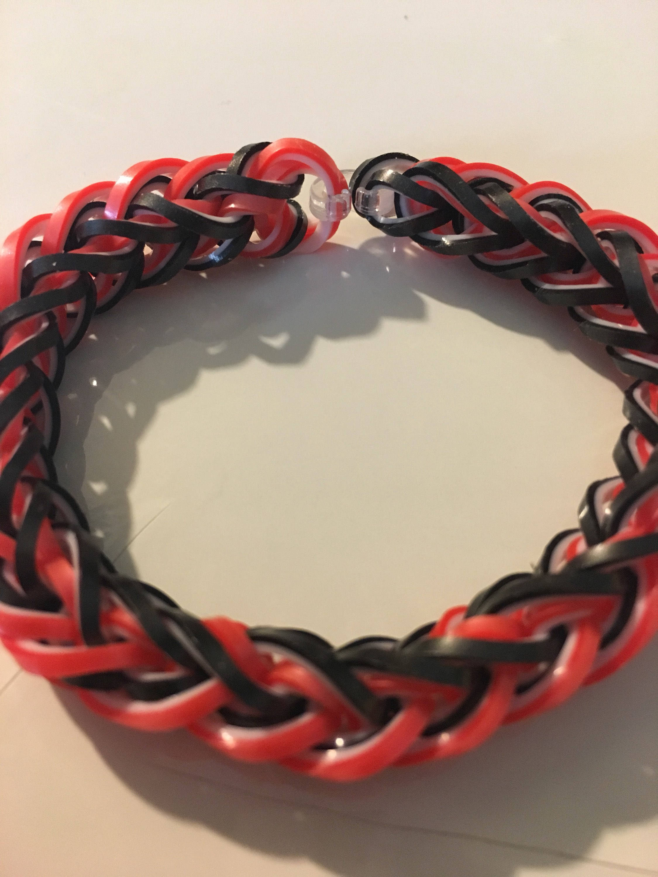 Rainbow Loom Red and Black Bracelet School Colors Team - Etsy