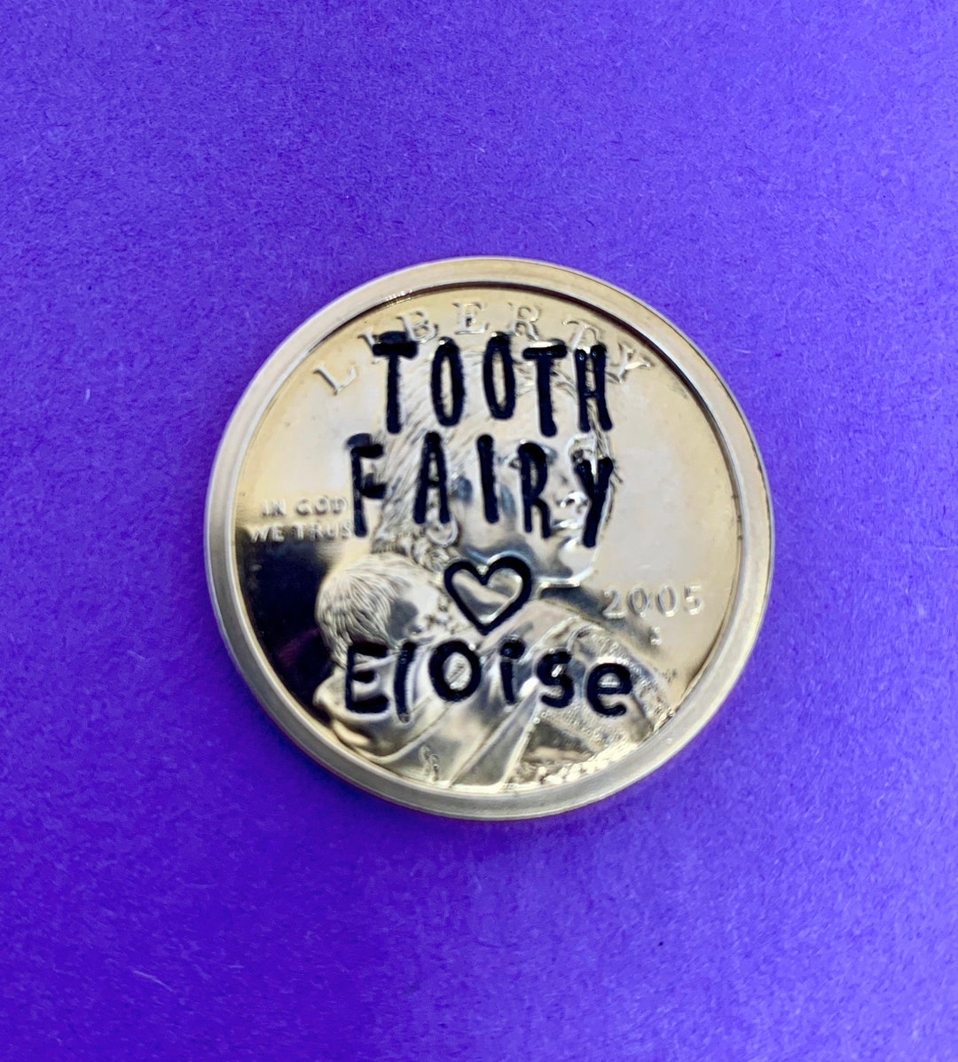 Tooth Fairy | Hand Stamped | Dollar Coin | Tooth Lost Gift | Lost Tooth ...