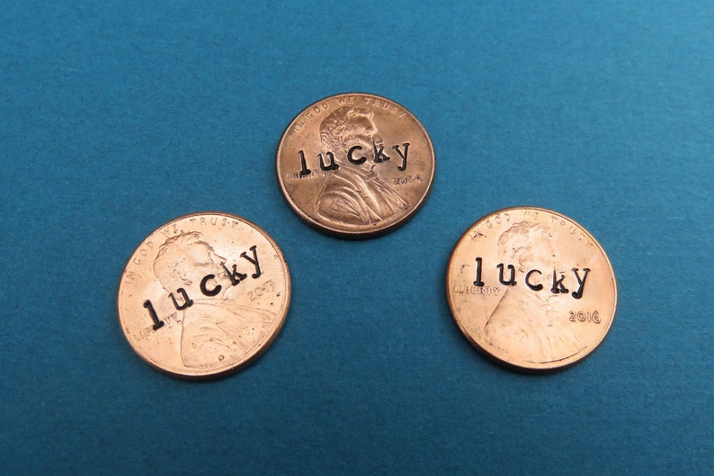 Lucky Penny | Shiny Penny | Wheat Penny | Custom Hand Stamped | Fun ...