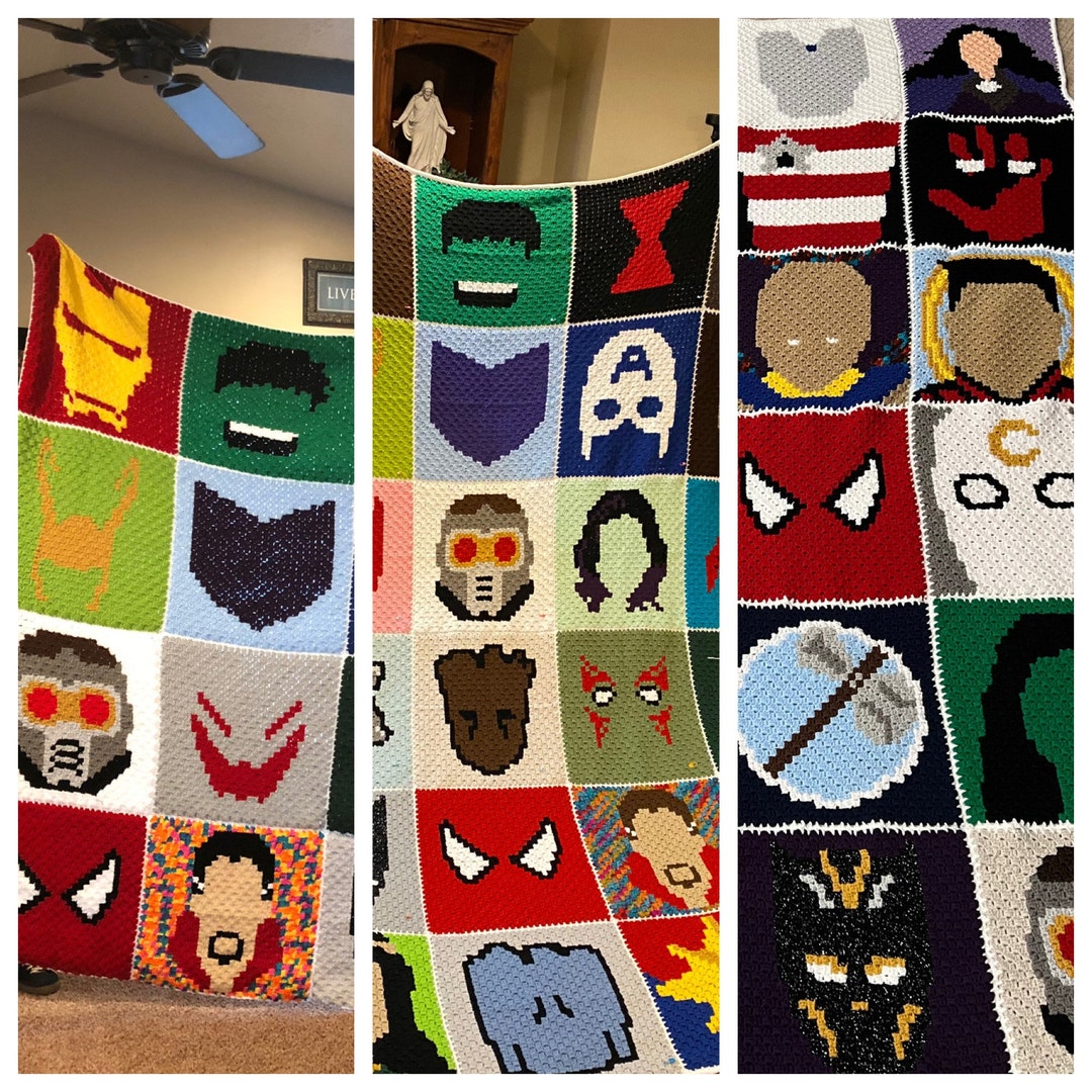 Marvel Cinematic Universe C2C Graphigan Pattern Parts I, II, and III ...